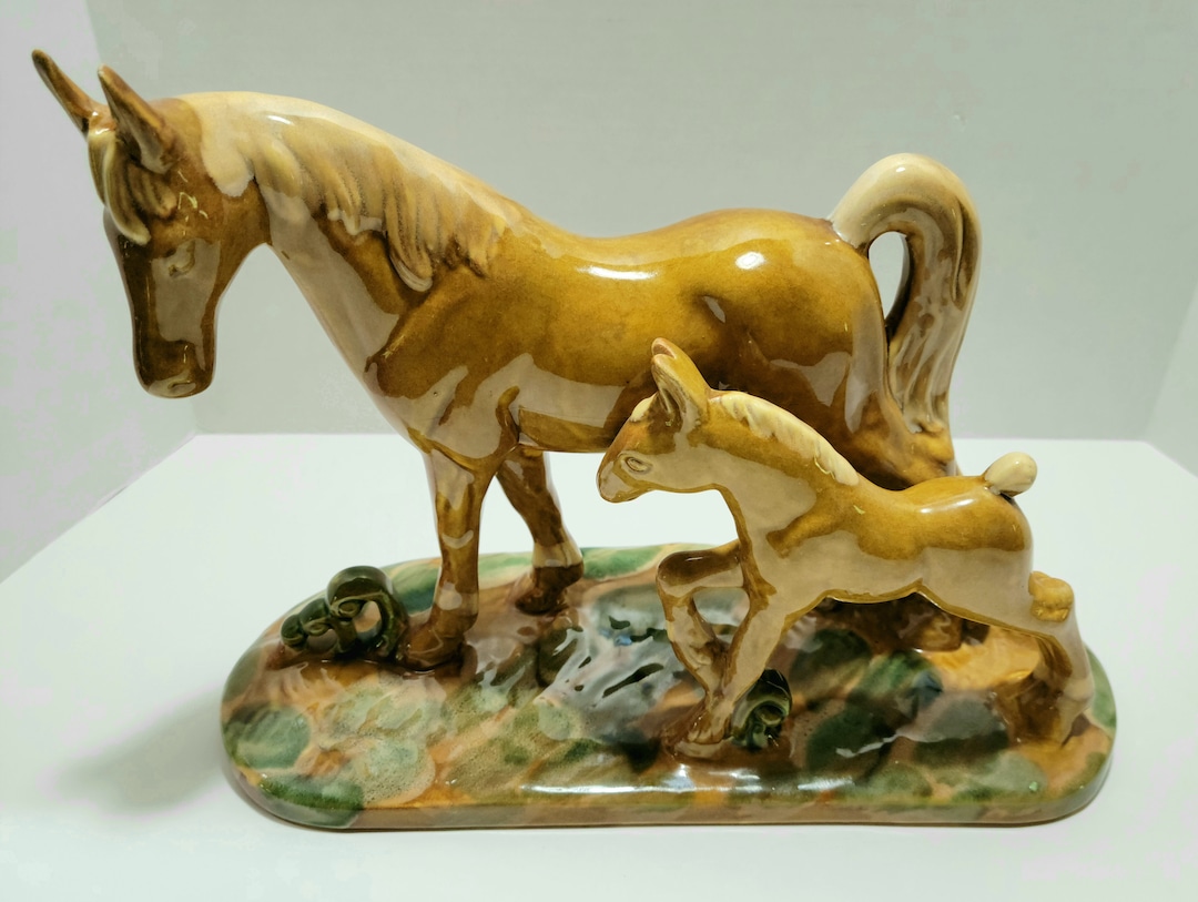 Vintage Royal Haeger Pottery Horse and Colt Statue Figurine 8451, Royal ...
