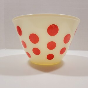 Fire King Red Dots Nesting Bowl, Vintage Fire King Dots Bowl, Fire King ...