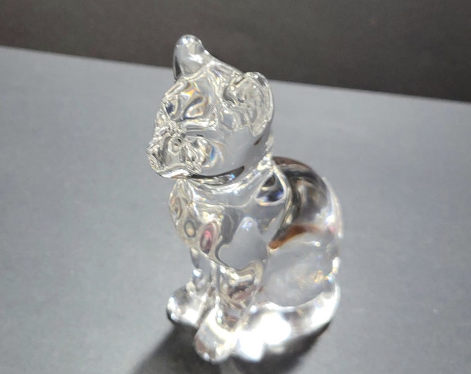 Hadeland Norwegian Crystal Cat, Crystal Cat Paperweight, Hadeland Cat ...