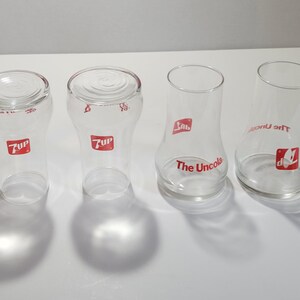 Vintage 7 up Glass Tumblers, Vintage 7 up Glasses, Un Cola 7 up ...