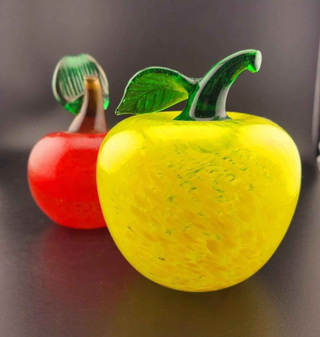 Glass Apple Paperweight, Apple Paperweight, Glass Apple, Heavy Glass ...
