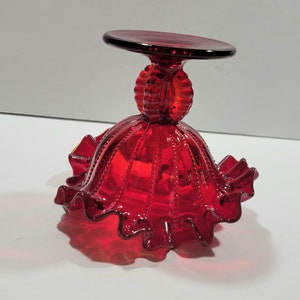 Vintage Fenton Ruby Red Compote, Vintage LG Wright Fenton Glass ...
