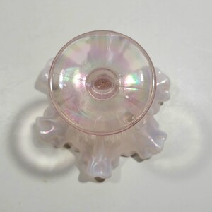 Vintage Fenton Pink Opalescent Compote, Vintage Opalescent Fenton Glass ...