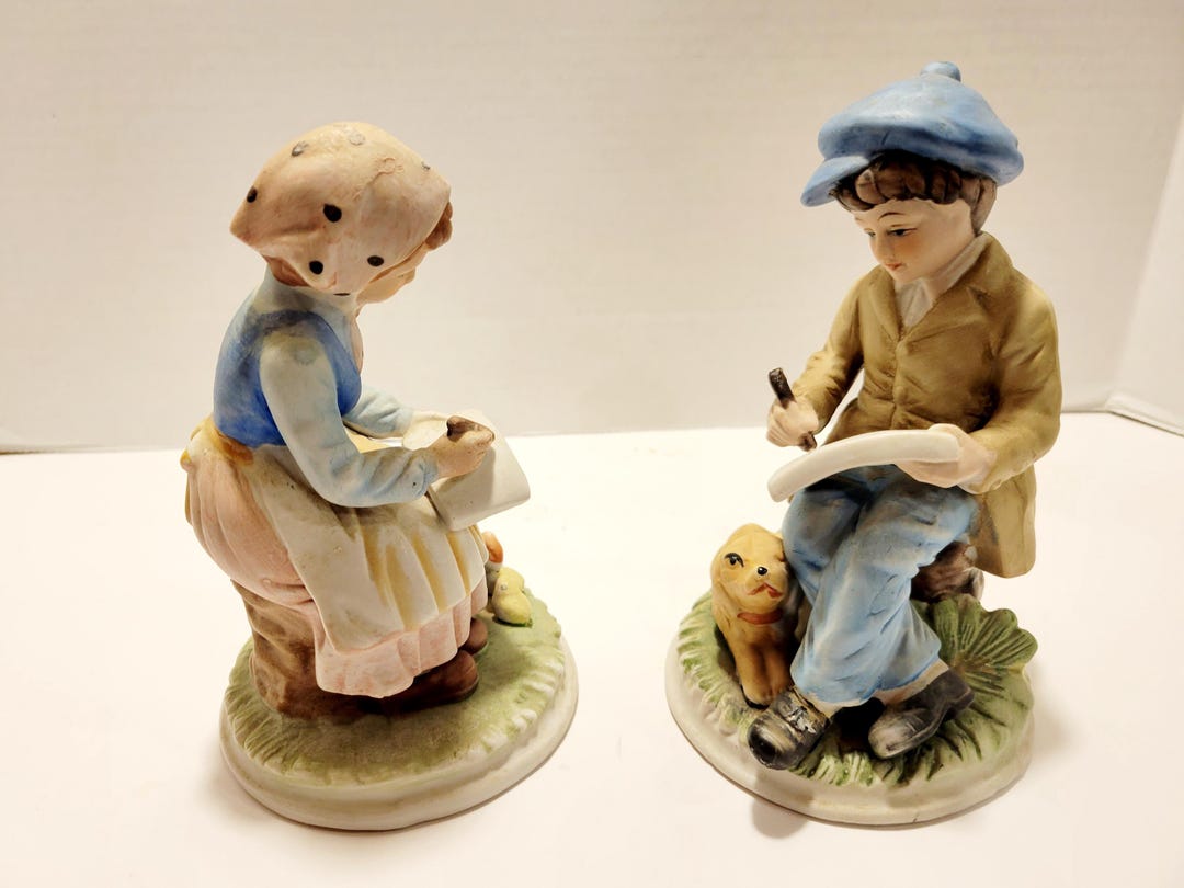 Homco Boy and Girl Figurine, Vintage Boy and Girl Figurine, Homco Boy ...