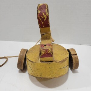 Primitive Wood Chicken Pull Toy, Vintage - Etsy