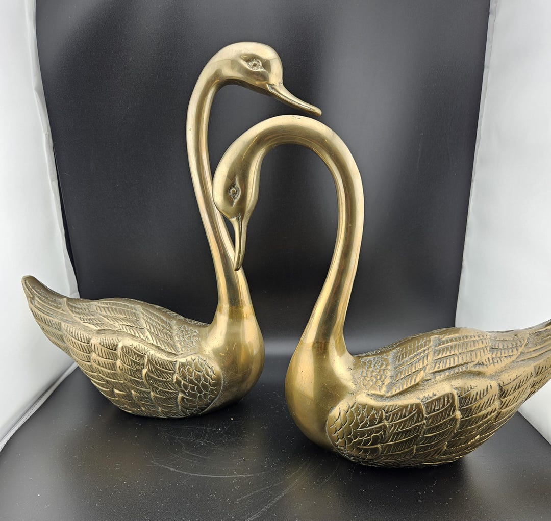 Vintage Pair of Metalware Brass Rosenthal-netter Geese Bookends ...