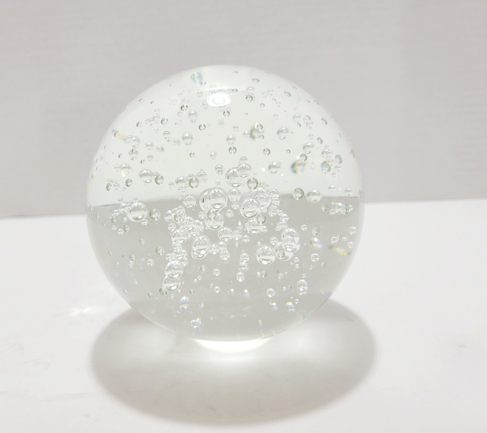 Round Glass Controlled Paper Weight Vintage Controlled Bubble - Etsy