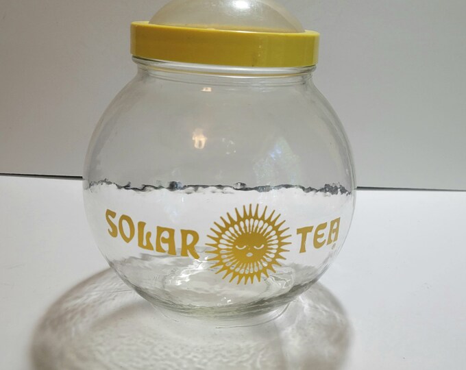 Vintage Round Glass Solar Tea Jar, Vintage Sun Tea Jar, Solar Sun Tea ...