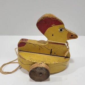 Primitive Wood Chicken Pull Toy, Vintage - Etsy