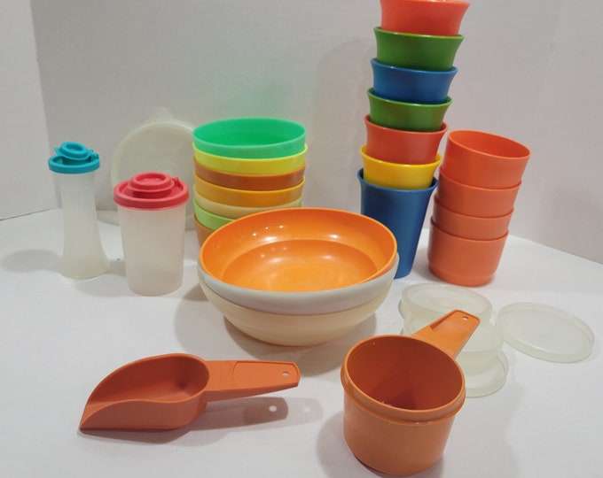 Vintage Tupperware Bowls, Vintage Pastel Tupperware, Tupperware Bowls ...