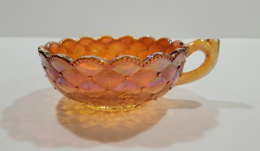 Imperial Carnival Glass Nappy, Vintage Carnival Glass, Carnival Glass ...