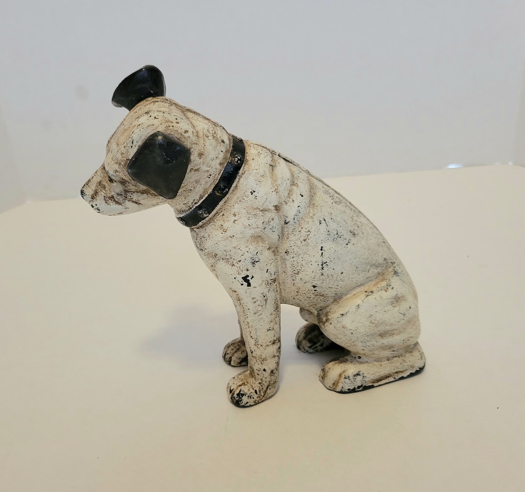 Original RCA Nipper Dog Cast Iron Coin Bank RCA Dog Bank - Etsy