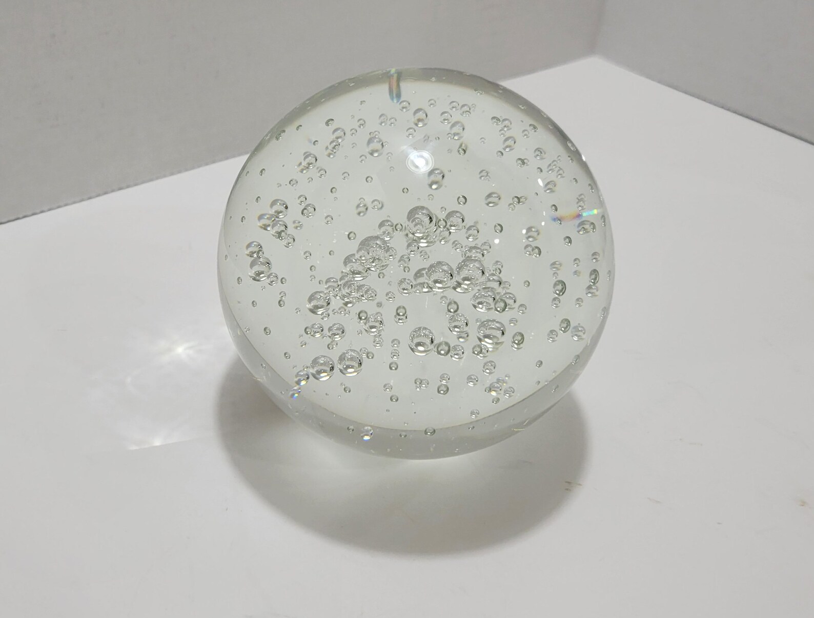 Round Glass Controlled Paper Weight Vintage Controlled Bubble - Etsy