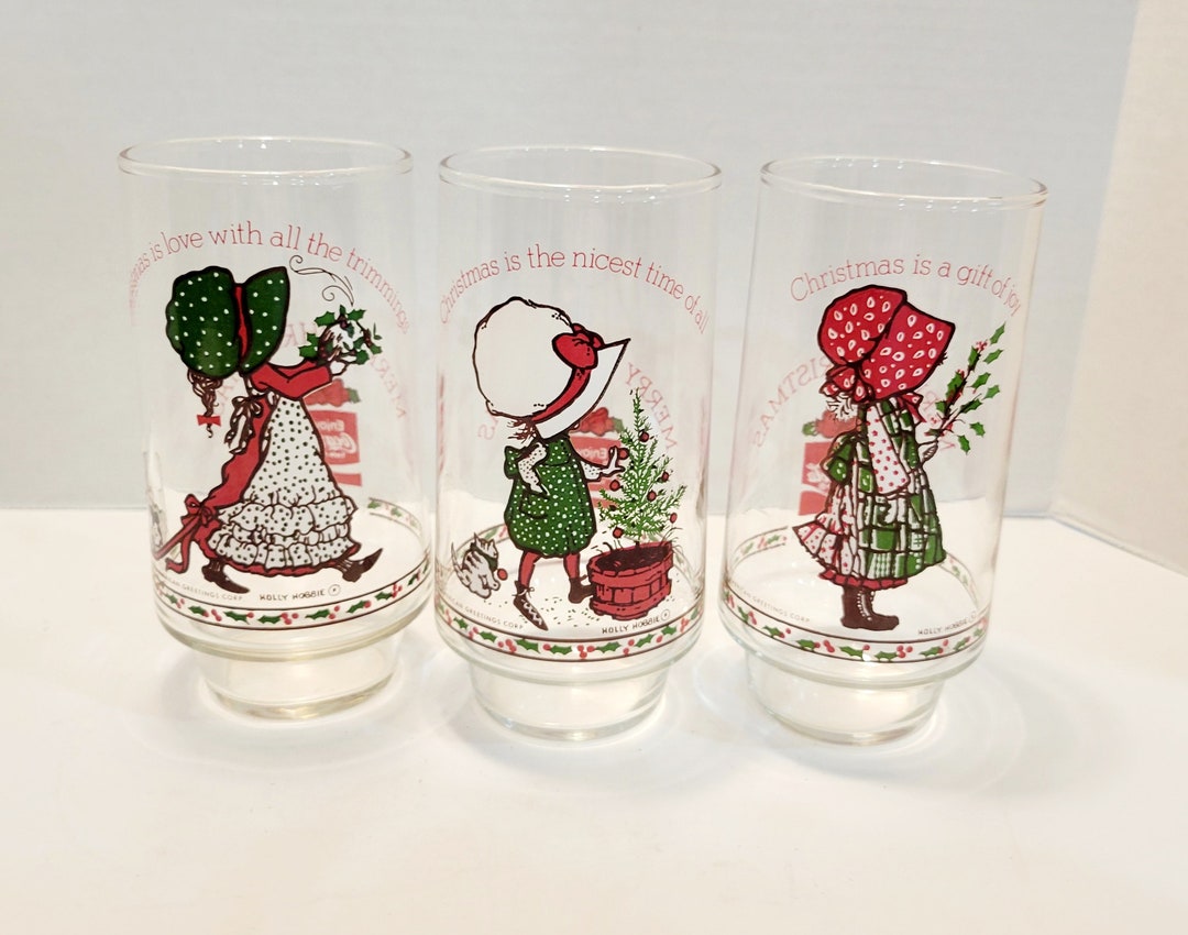 Vintage Coca Cola Holly Hobbie Glasses Tumblers Collectible Glasses
