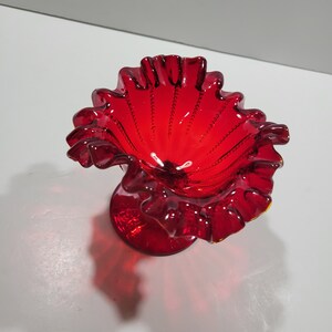 Vintage Fenton Ruby Red Compote, Vintage LG Wright Fenton Glass ...