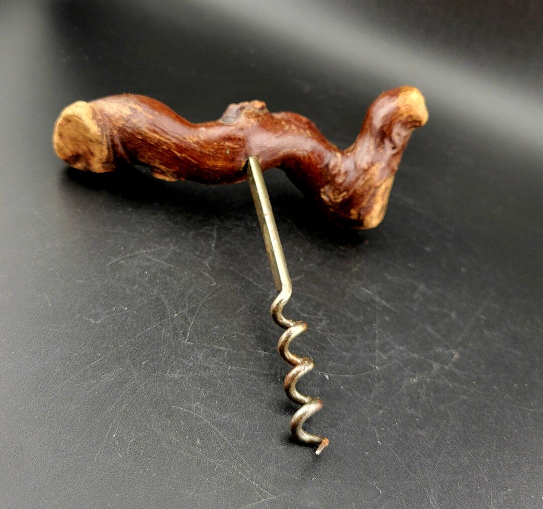 Primitive Wood Corkscrews, Vintage Twisted Wood Corkscrew - Etsy