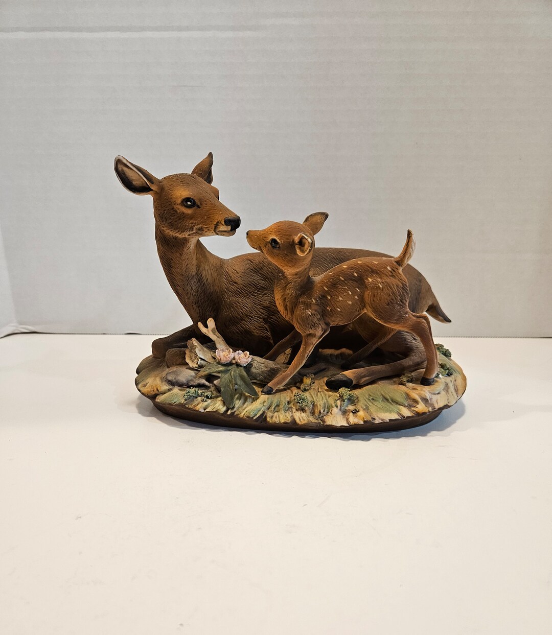 Masterpiece by Homco Doe & Fawn Porcelain Deer Figurine - Etsy