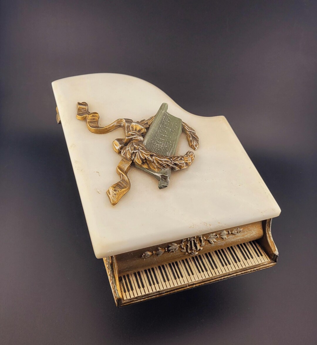 Vintage Grand Piano Music Box, Vintage Piano Jewelry Box,vintage ...