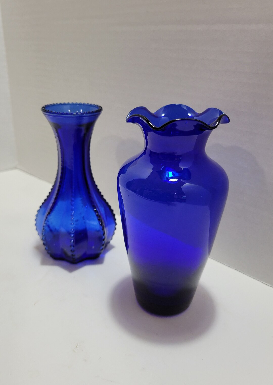 Vintage Cobalt Blue Glass Bottles Cottage Core Cobalt Blue Glass Bottle Cobalt Blue Glass