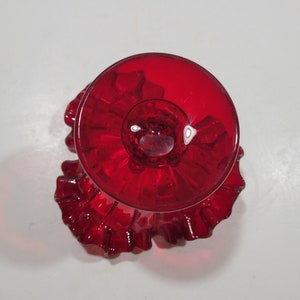Vintage Fenton Ruby Red Compote, Vintage LG Wright Fenton Glass ...
