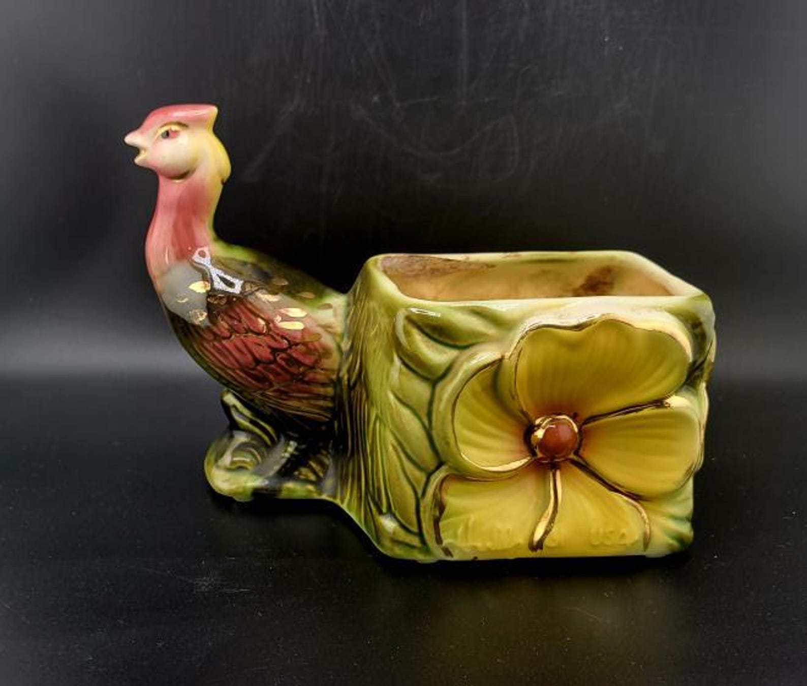 Hull Pottery Pheasant Planter With Planter, Vintage Hull Pottery ...