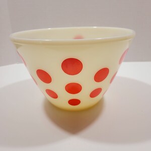 Fire King Red Dots Nesting Bowl Vintage Fire King Dots Bowl - Etsy