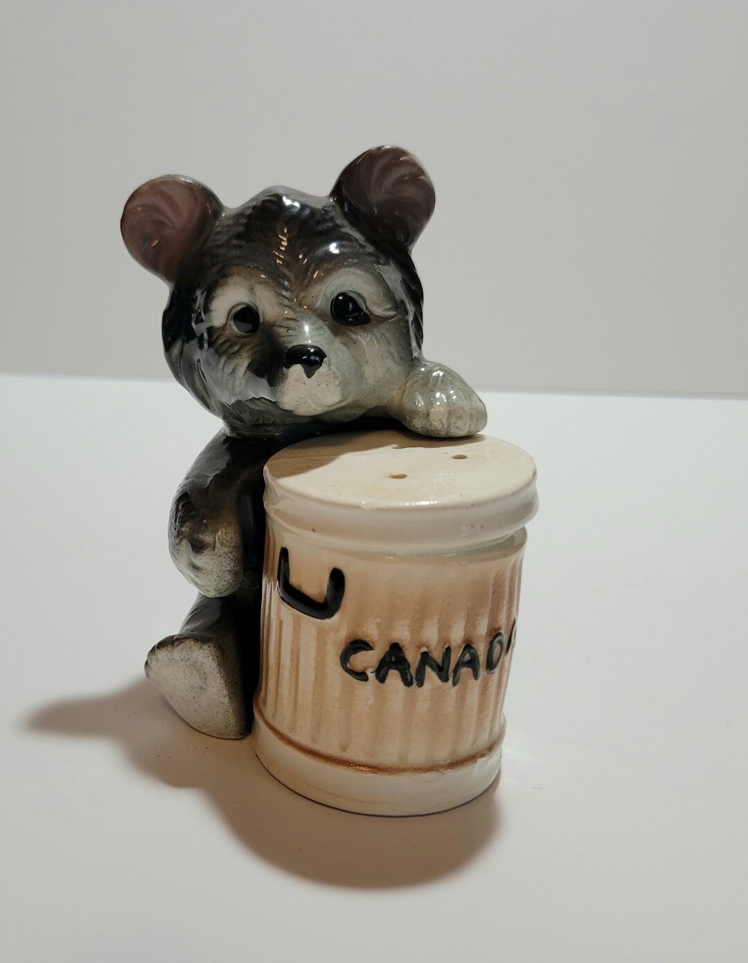 Canada Bear and Garbage Can Salt and Pepper Shakers, Bear Salt and ...