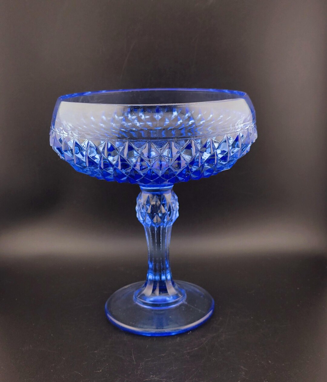 Vintage Blue Indiana Glass Compote, Vintage Compote, Vintage Footed ...