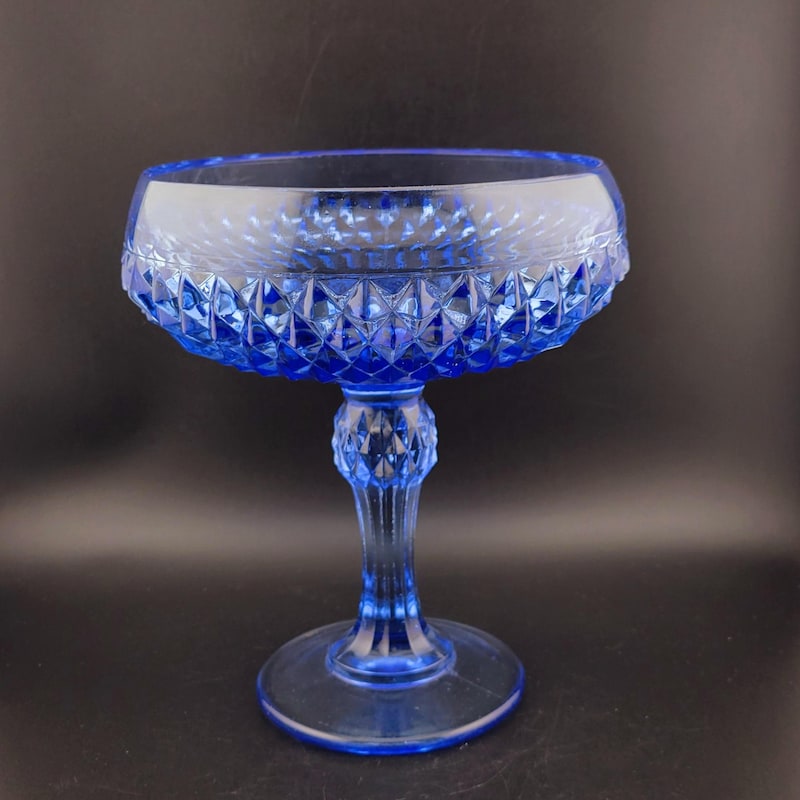 Blue Glass Compote - Etsy