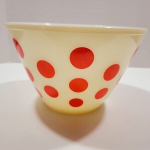 Fire King Red Dots Nesting Bowl Vintage Fire King Dots Bowl - Etsy
