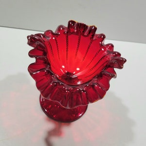 Vintage Fenton Ruby Red Compote, Vintage LG Wright Fenton Glass ...