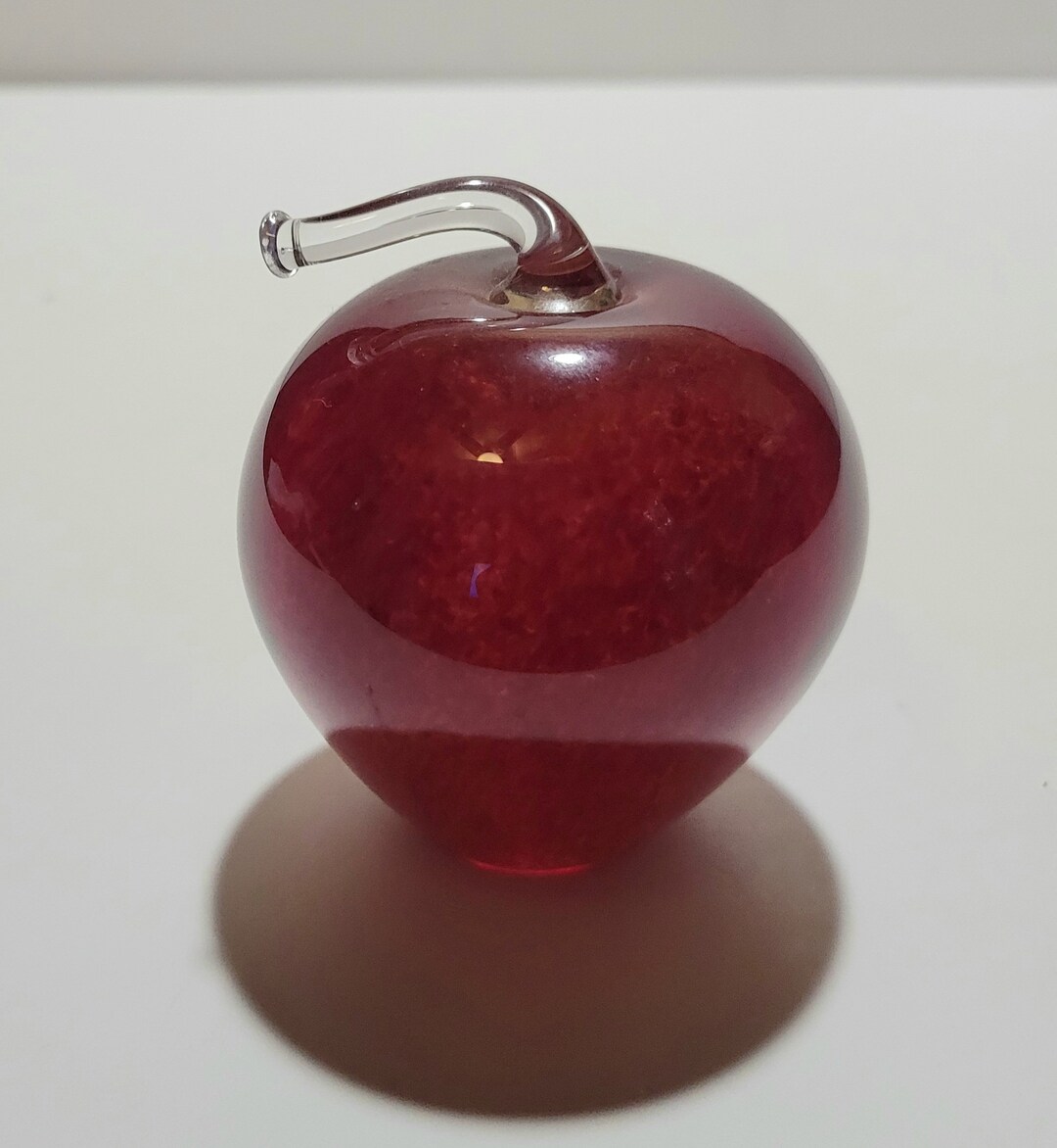 Glass Apple Paperweight, Apple Paperweight, Glass Apple, Glass Fruit ...