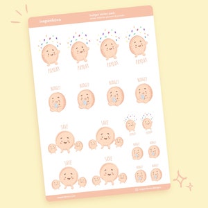 Budget Sticker Sheet Bullet Journal Stickers Planner Supplies Cute ...