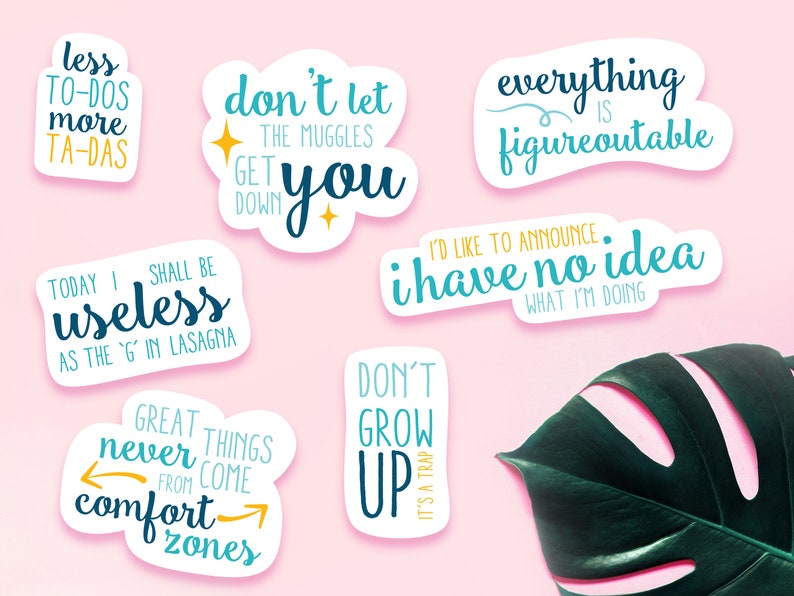 Quirky Quotes Stickers Bullet Journal Stickers Funny - Etsy