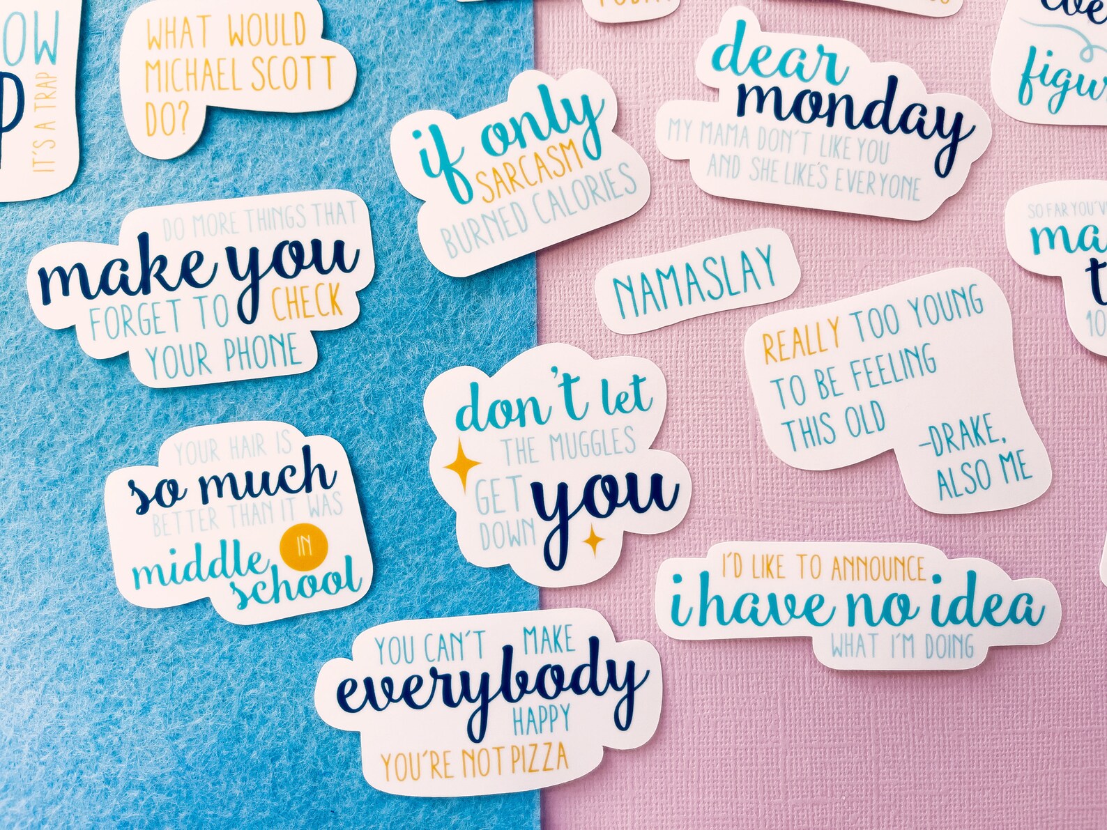 Quirky Quotes Stickers Bullet Journal Stickers Funny - Etsy