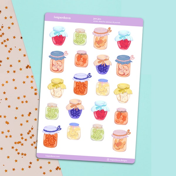 Fruit Jam Stickers - Etsy
