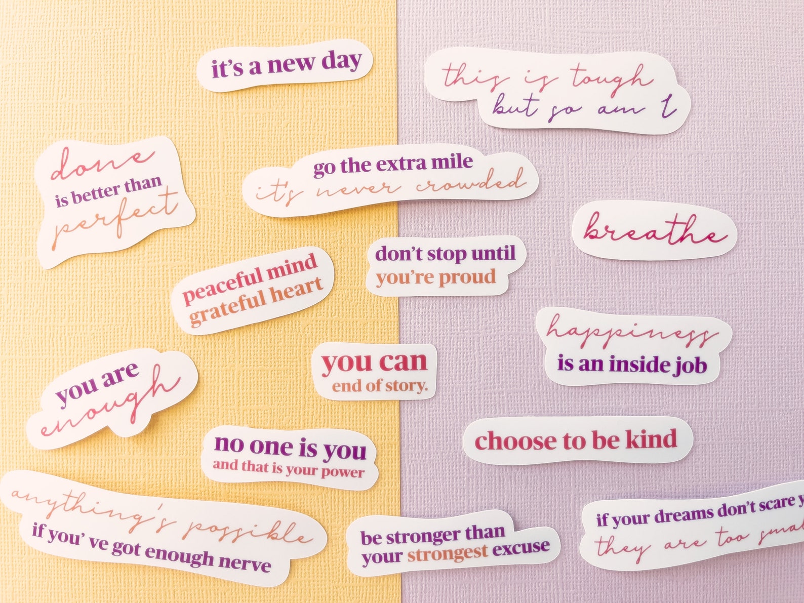 Motivational Quotes Sticker Pack Bullet Journal Kit - Etsy