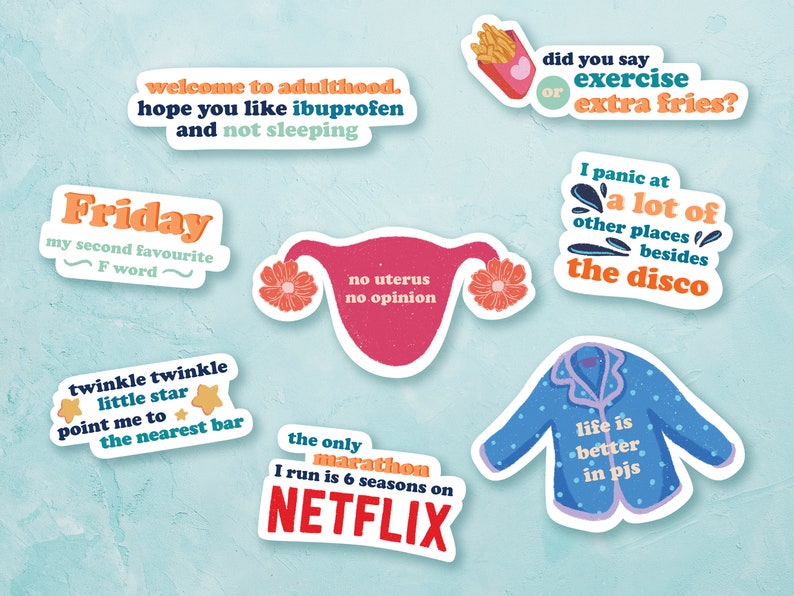 Quirky Quotes Stickers Bullet Journal Stickers Funny - Etsy