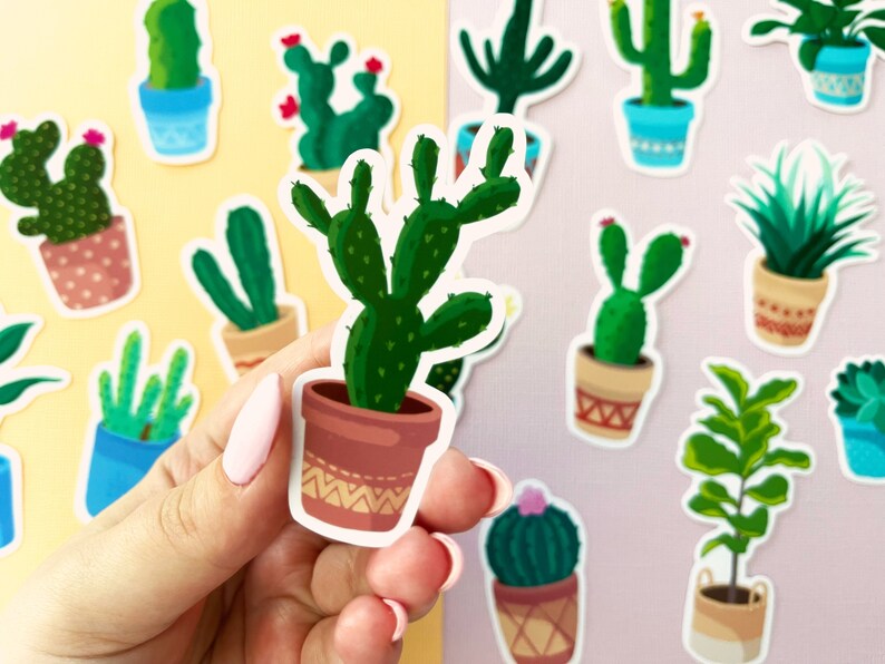 Cactus Sticker Pack Succulent Stickers Bullet Journal - Etsy