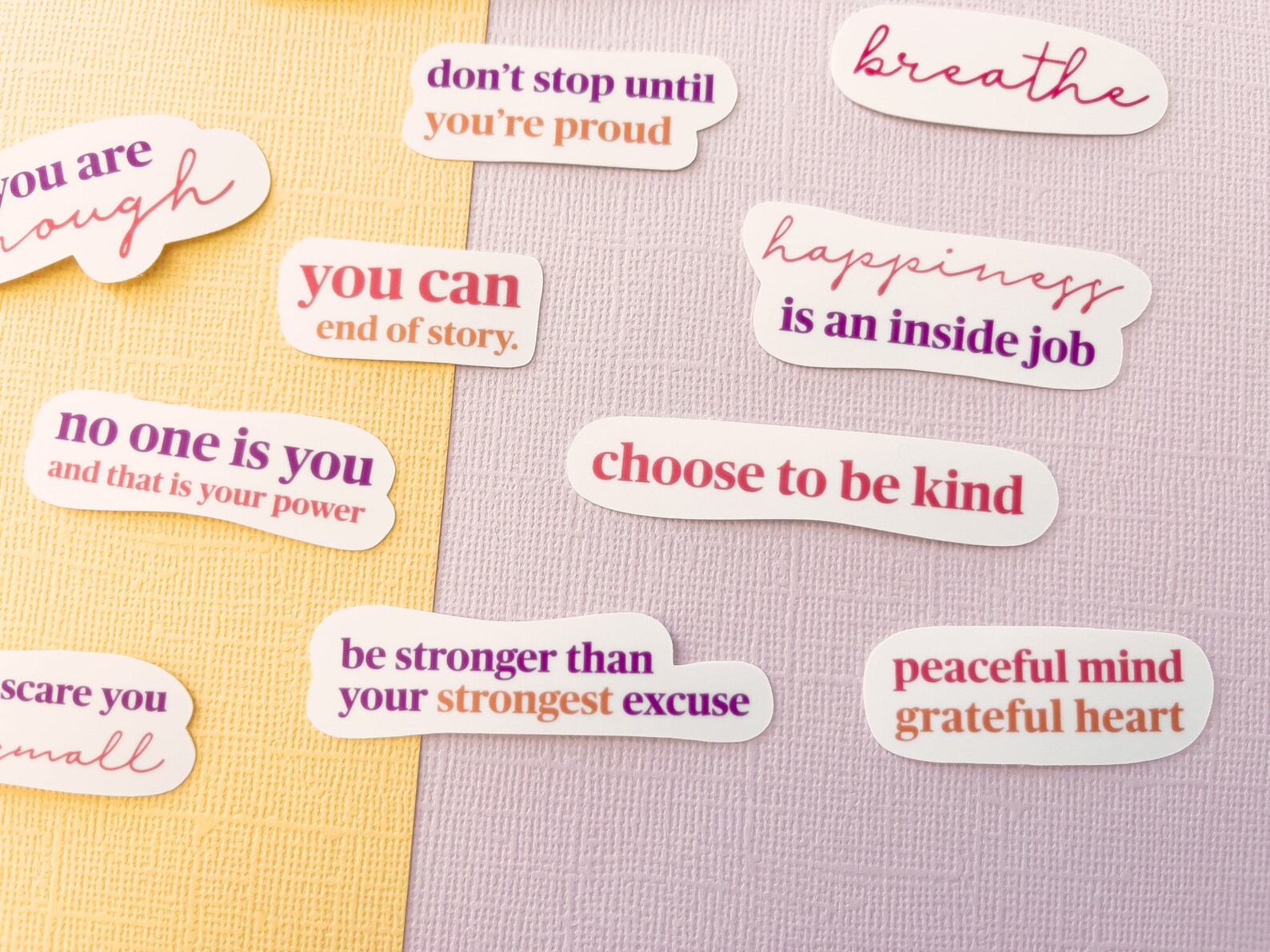 Motivational Quotes Sticker Pack Bullet Journal Kit - Etsy
