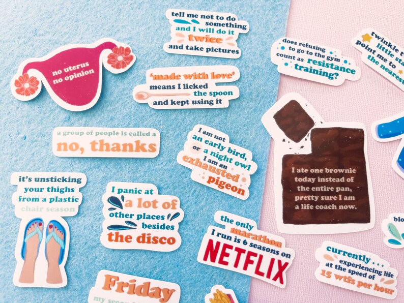 Quirky Quotes Stickers Bullet Journal Stickers Funny - Etsy