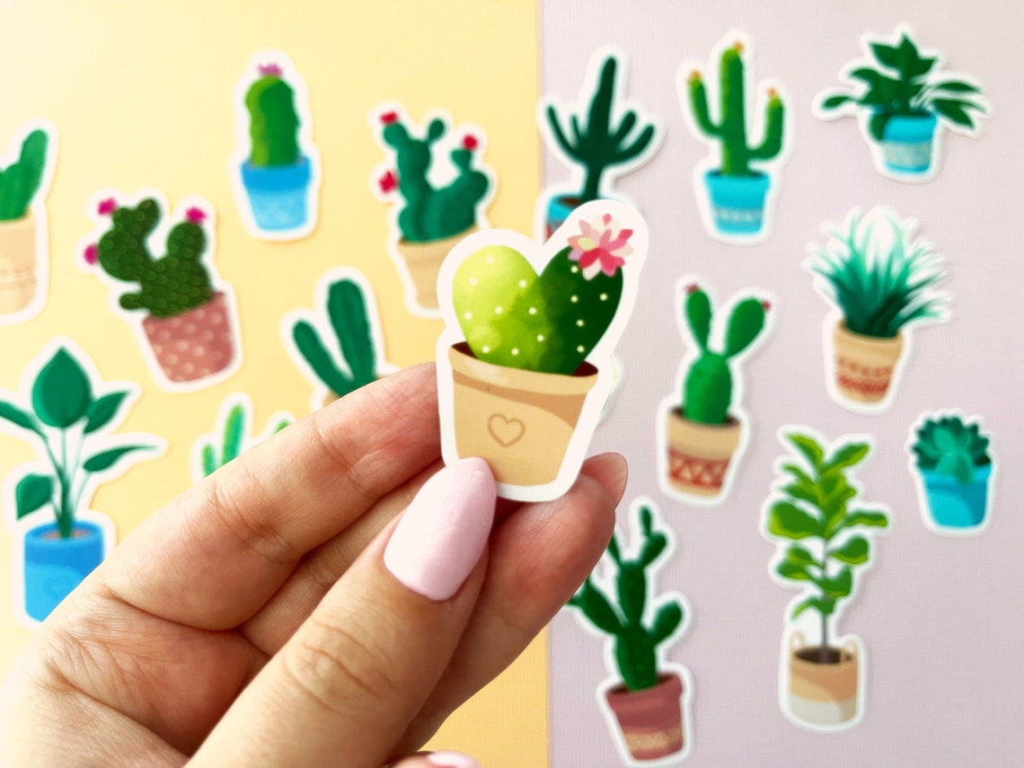 Cactus Sticker Pack Succulent Stickers Bullet Journal - Etsy
