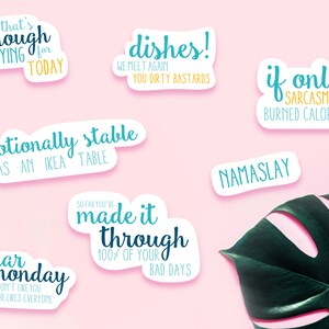 Quirky Quotes Stickers Bullet Journal Stickers Funny Motivational ...