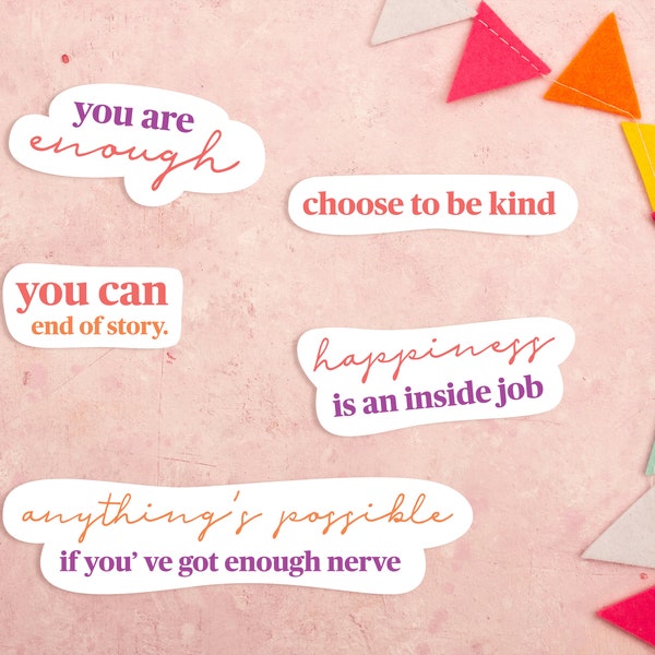 Motivational Quotes Sticker Pack Bullet Journal Kit Planner Supplies ...