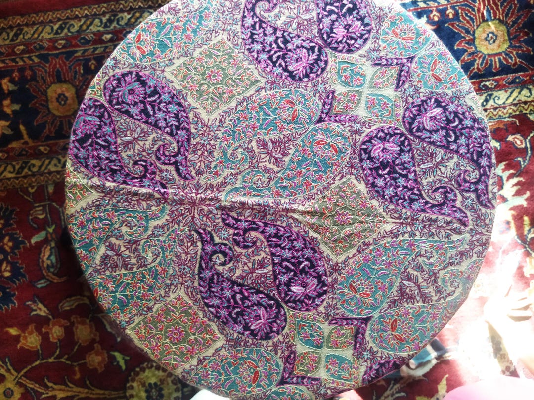 Classic Vintage Paisley Shawl, Restored Antique Paisley Shawl, Woolen ...