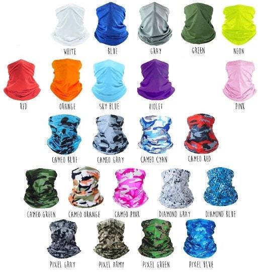 Tubular Bandana pick a Color Performance Headband / Scarf/ Balaclava ...