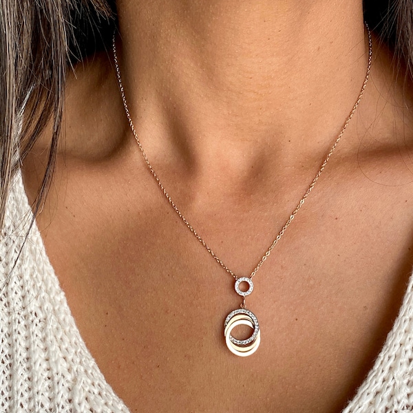 3 Rings Necklace - Etsy