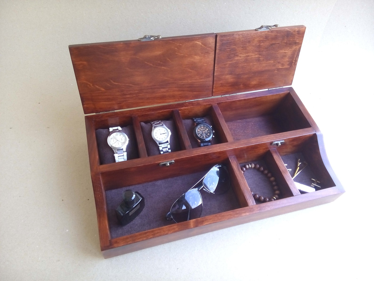 Watch Box, Wooden Organizer, Wood Dock, Watch Holden, Dresser Caddy ...