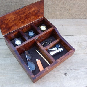 Watch Box, Wooden Organizer, Wood Dock, Watch Holden, Dresser Caddy ...