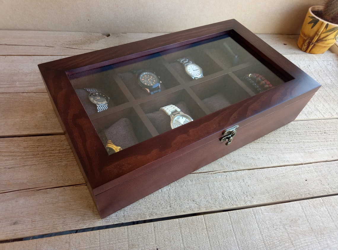 Watch Box 8 Compartment Watch Box Gifts for Men Watch - Etsy